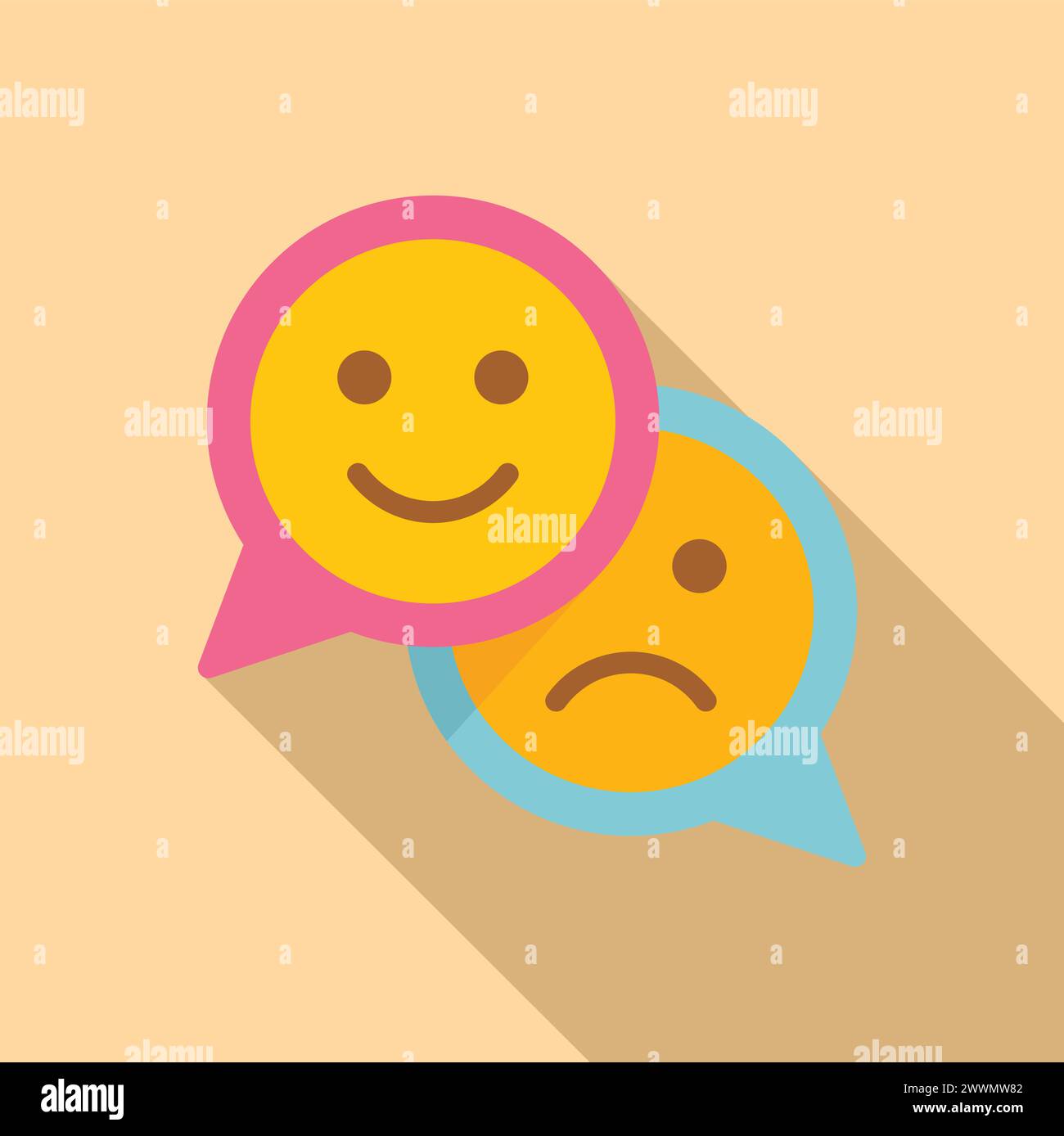 Emoji scale happy level icon flat vector. Expression user. Patron grin ...