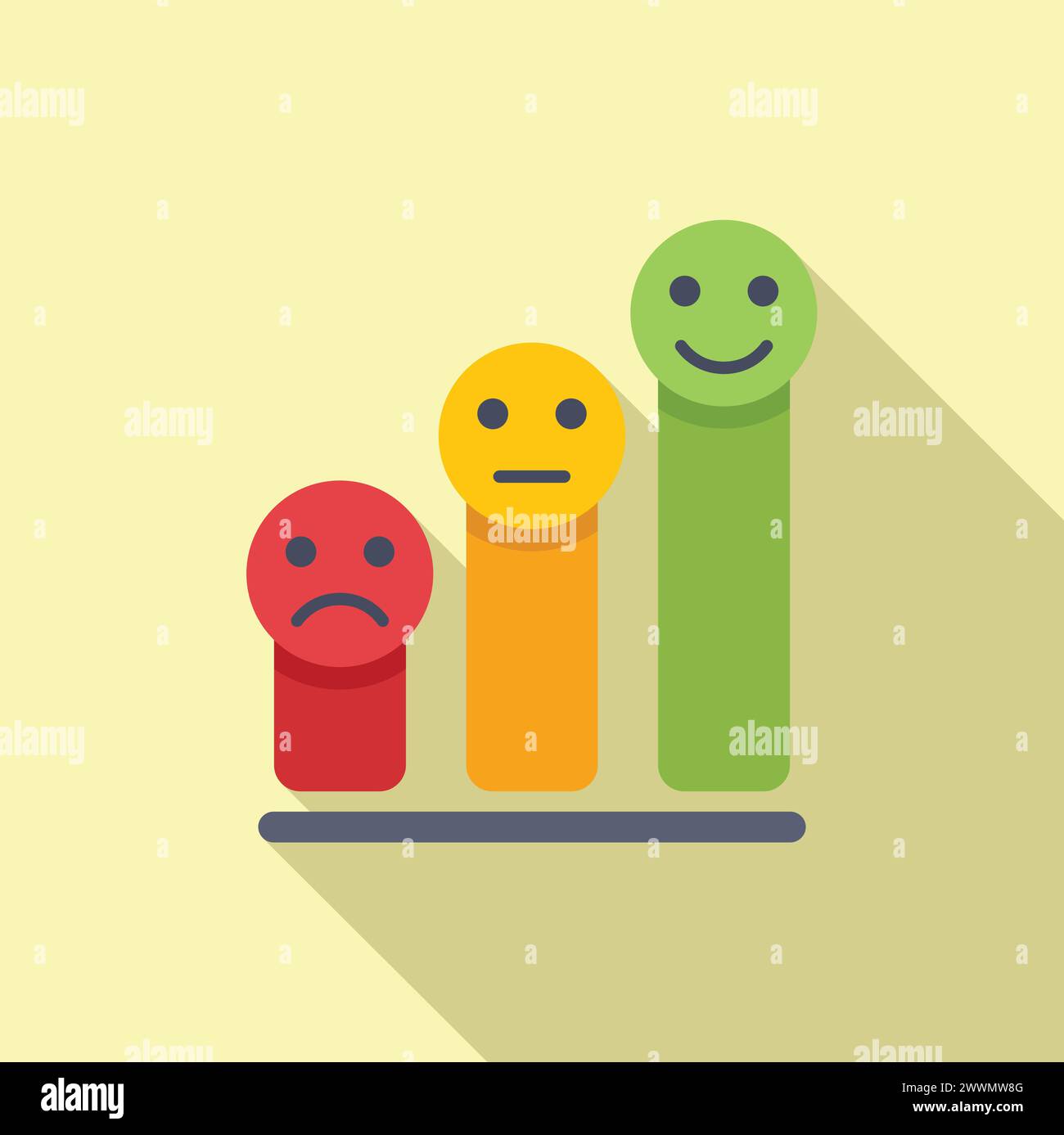 Graph chart satisfaction level icon flat vector. Normal game. Excellent ...