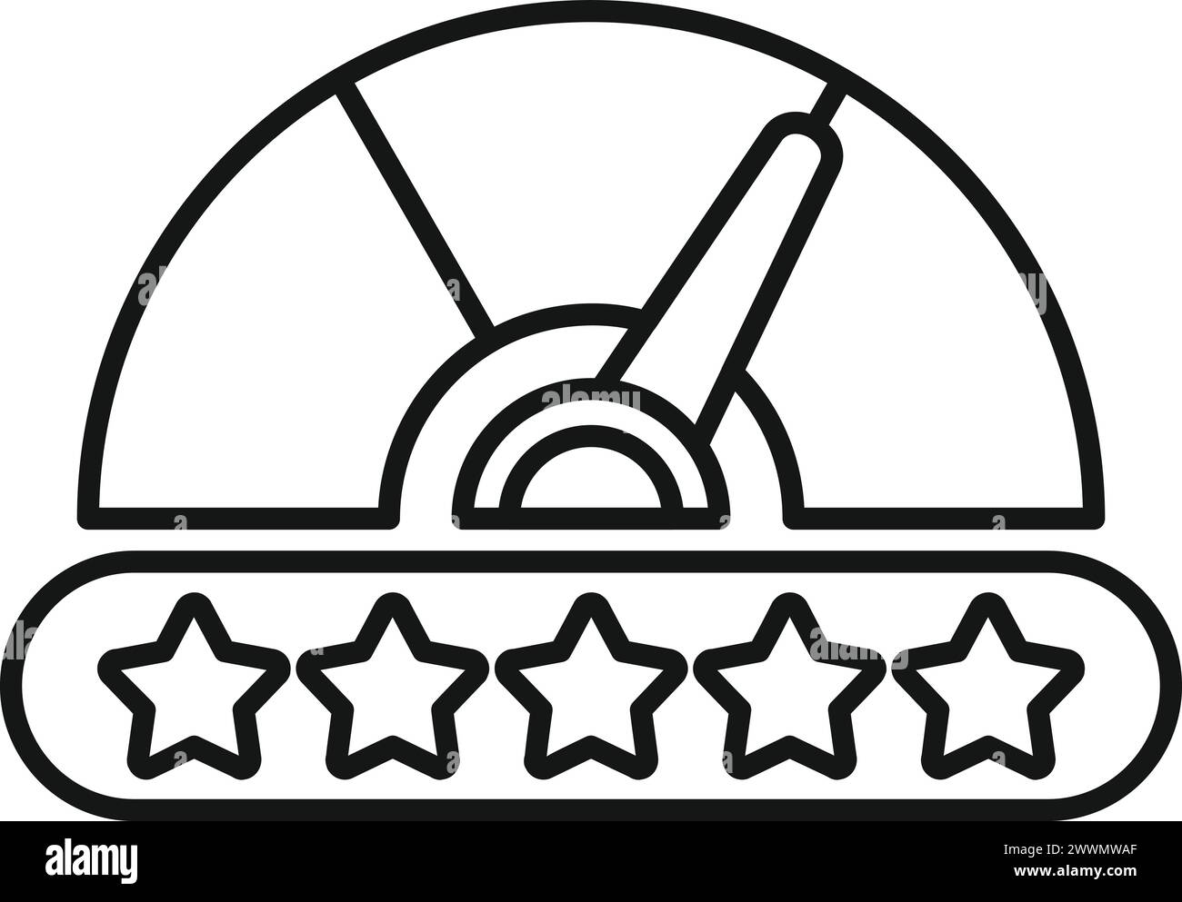 High satisfaction level icon outline vector. Online survey. Grin ...