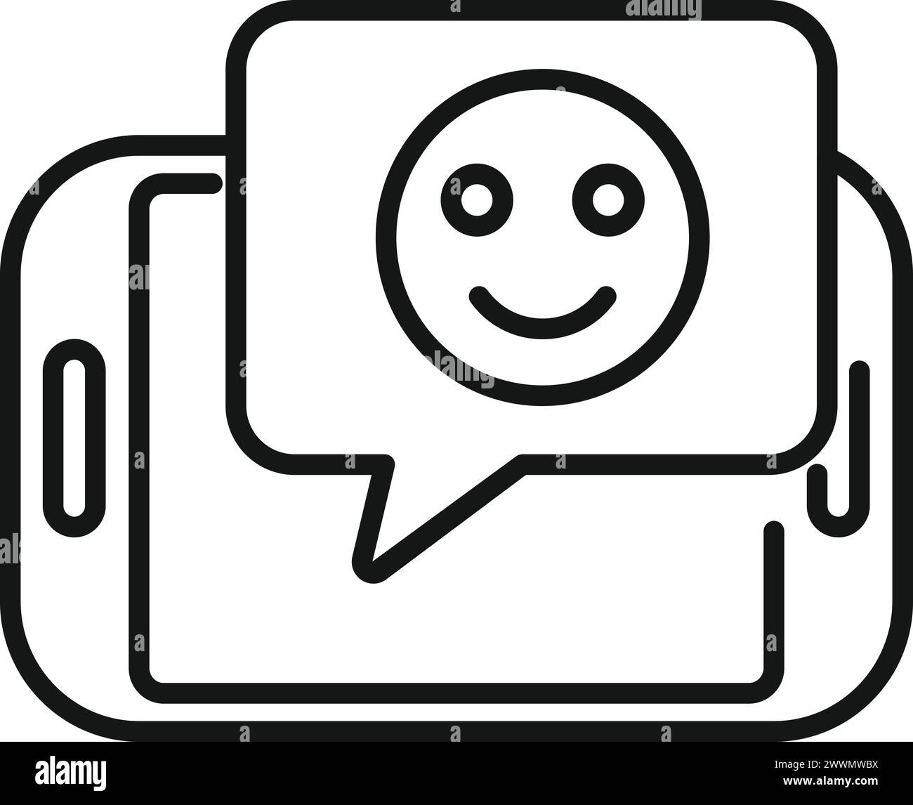 Emoji smiling level icon outline vector. Button rank user. Degree ...