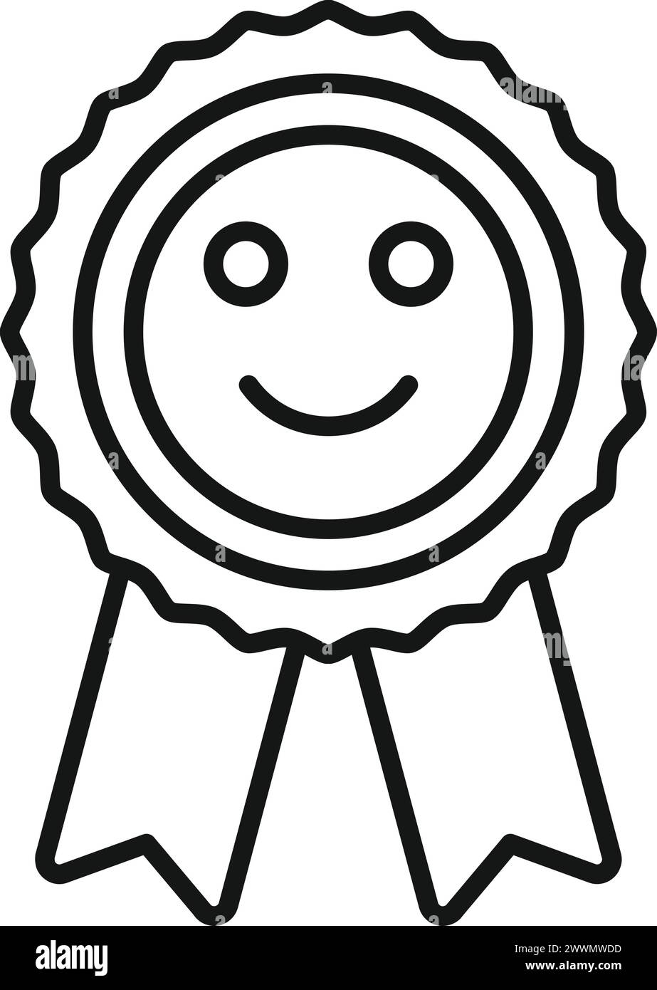 Positive survey emblem icon outline vector. Expression user. Gaming ...