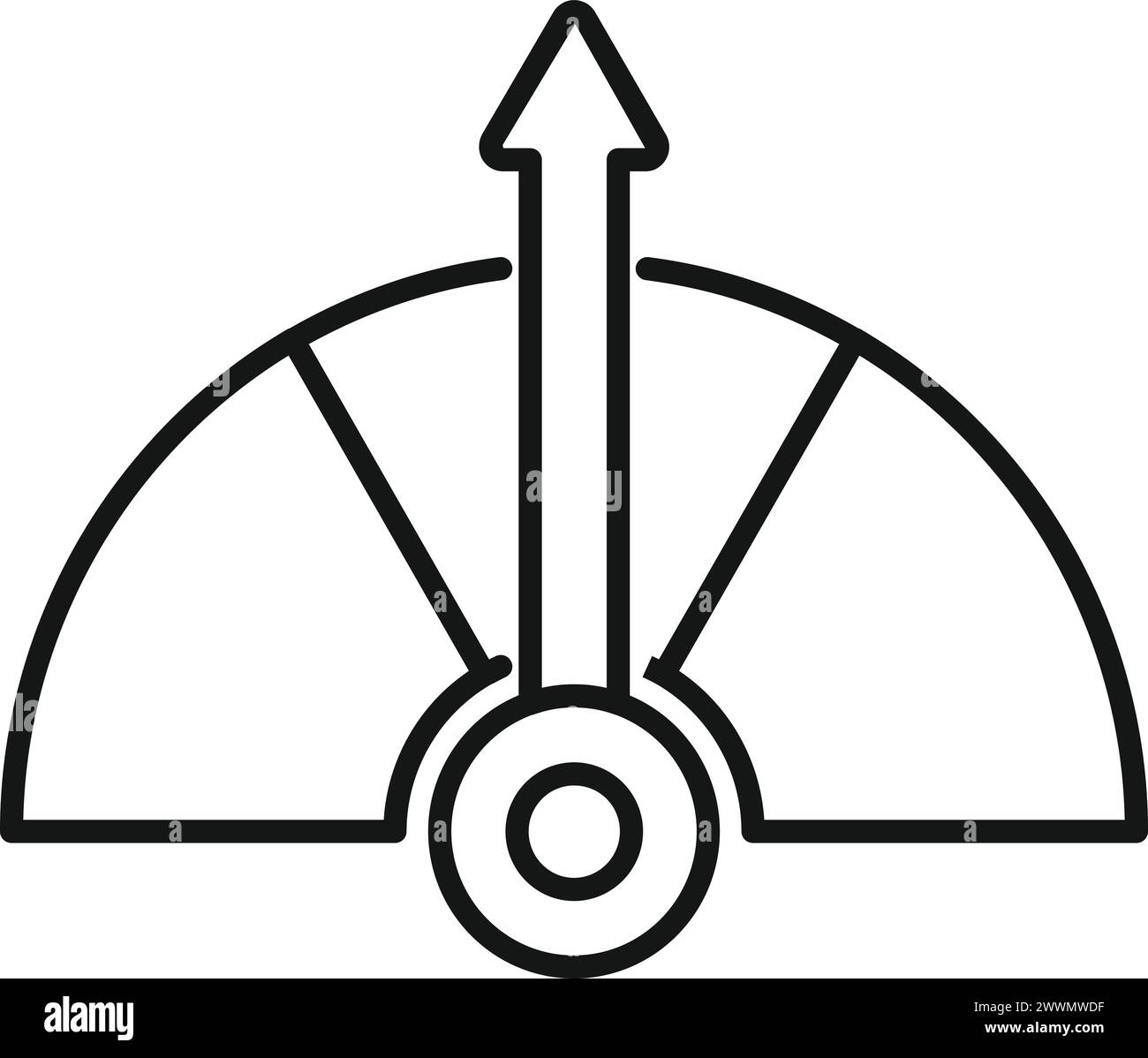 Arrow gauge survey icon outline vector. Satisfaction level. Patron ...