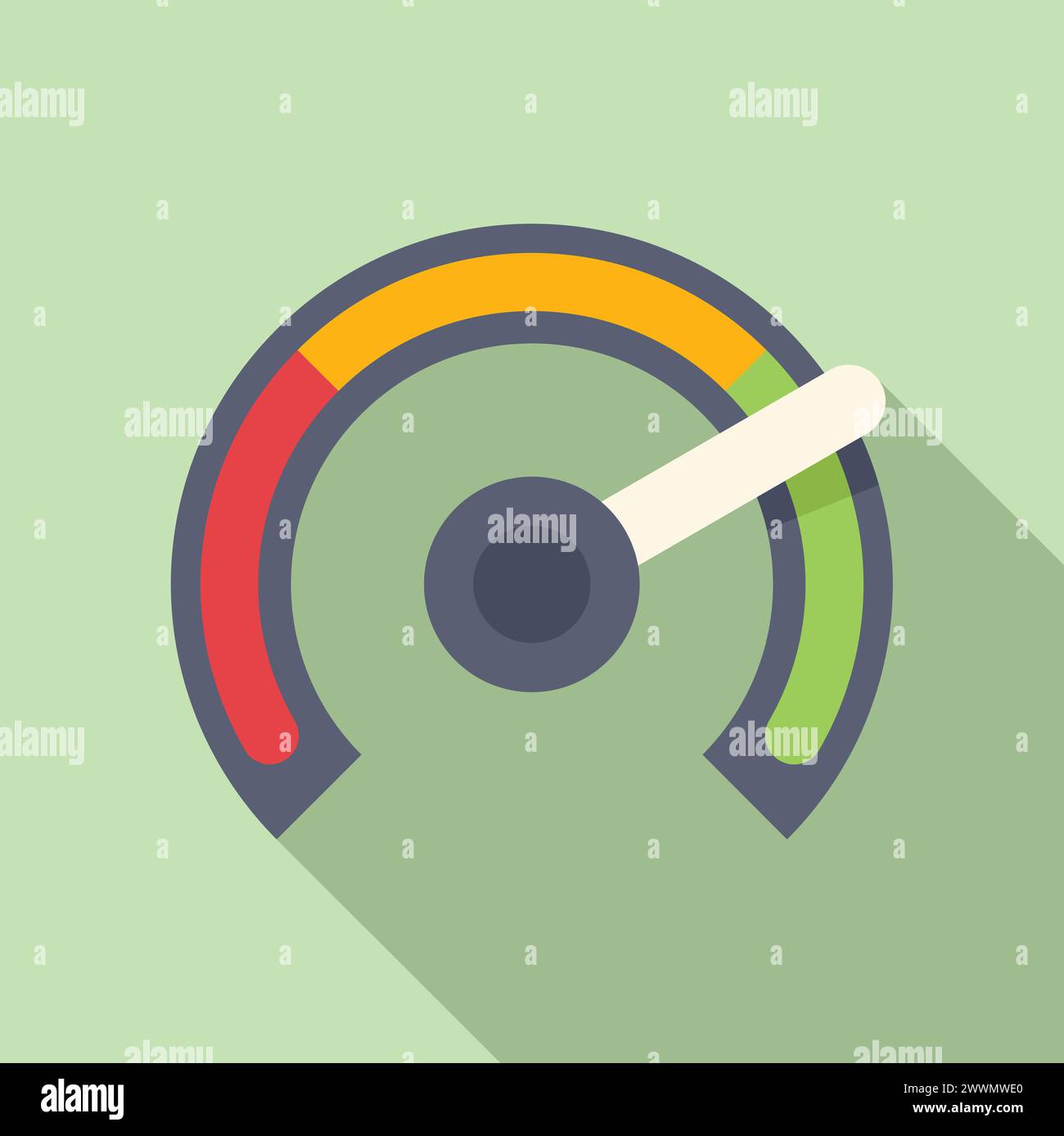 High level gauge icon flat vector. Button rank star. Fail emoji gauge ...