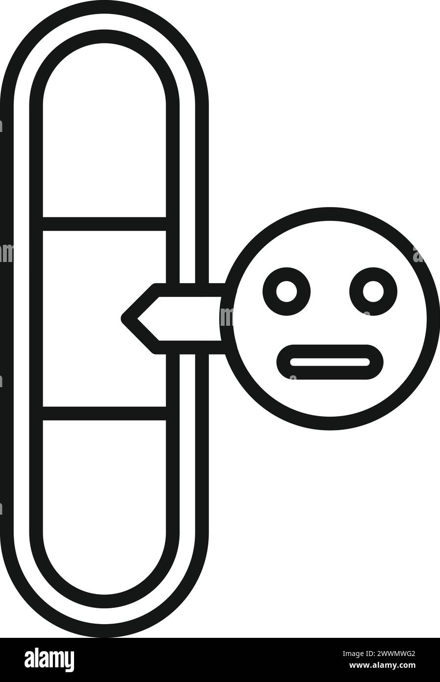 Gauge level satisfaction icon outline vector. Excellent user. Degree ...