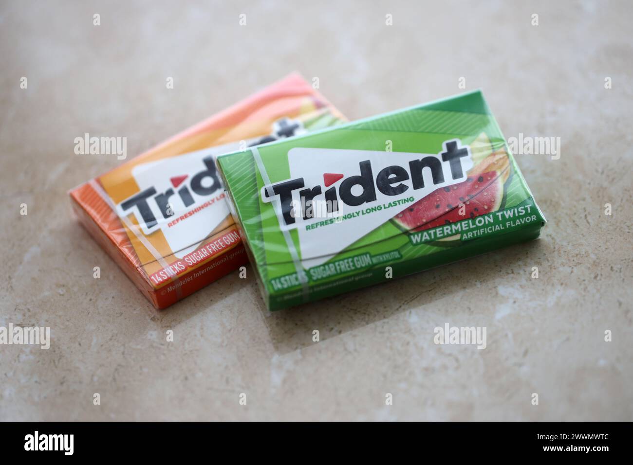 Kyiv Ukraine November 27 2023 Trident Chewing Gum Pack Trident Is