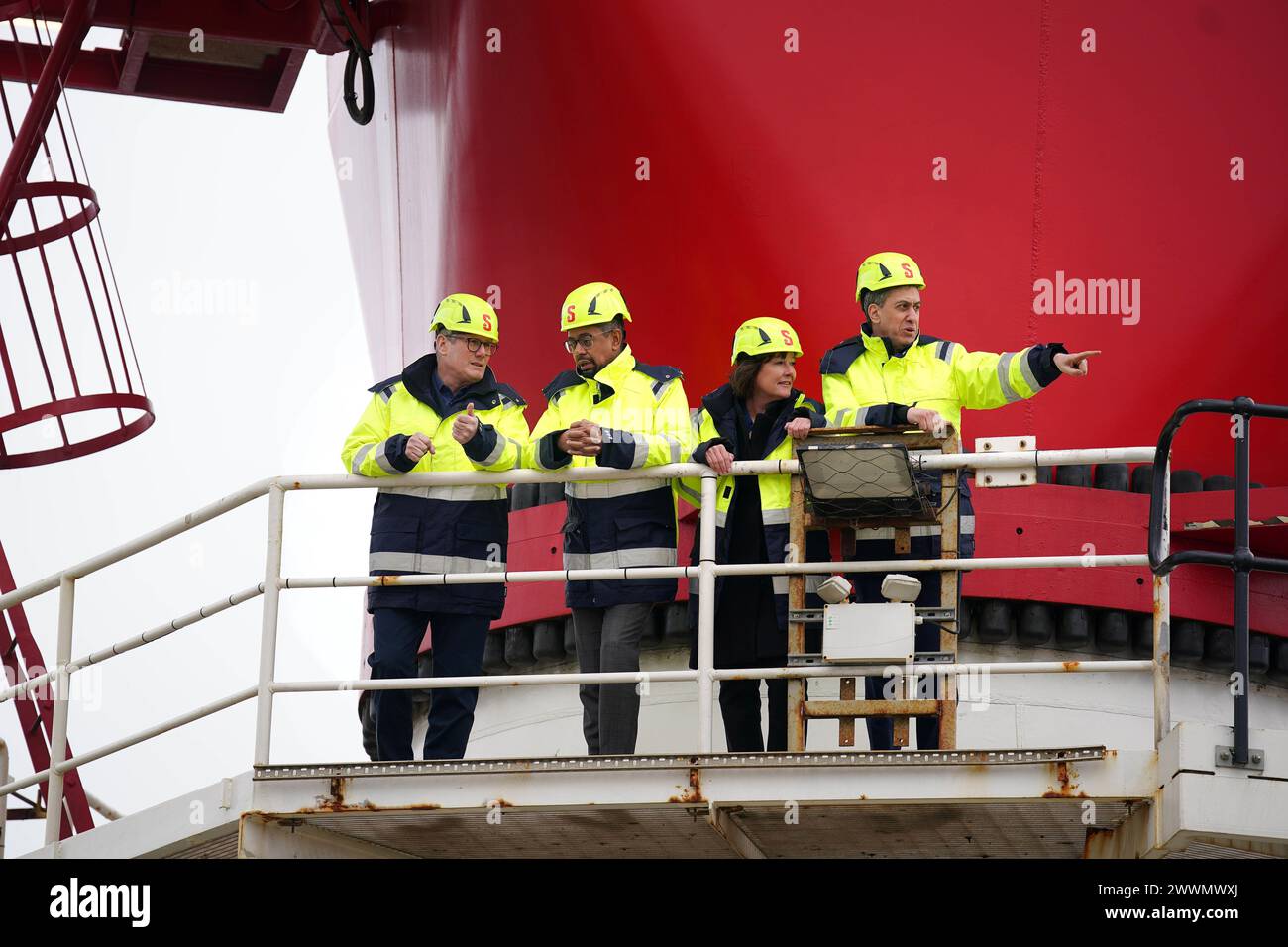 Retransmitting amending caption (left to right) labour leader sir keir ...