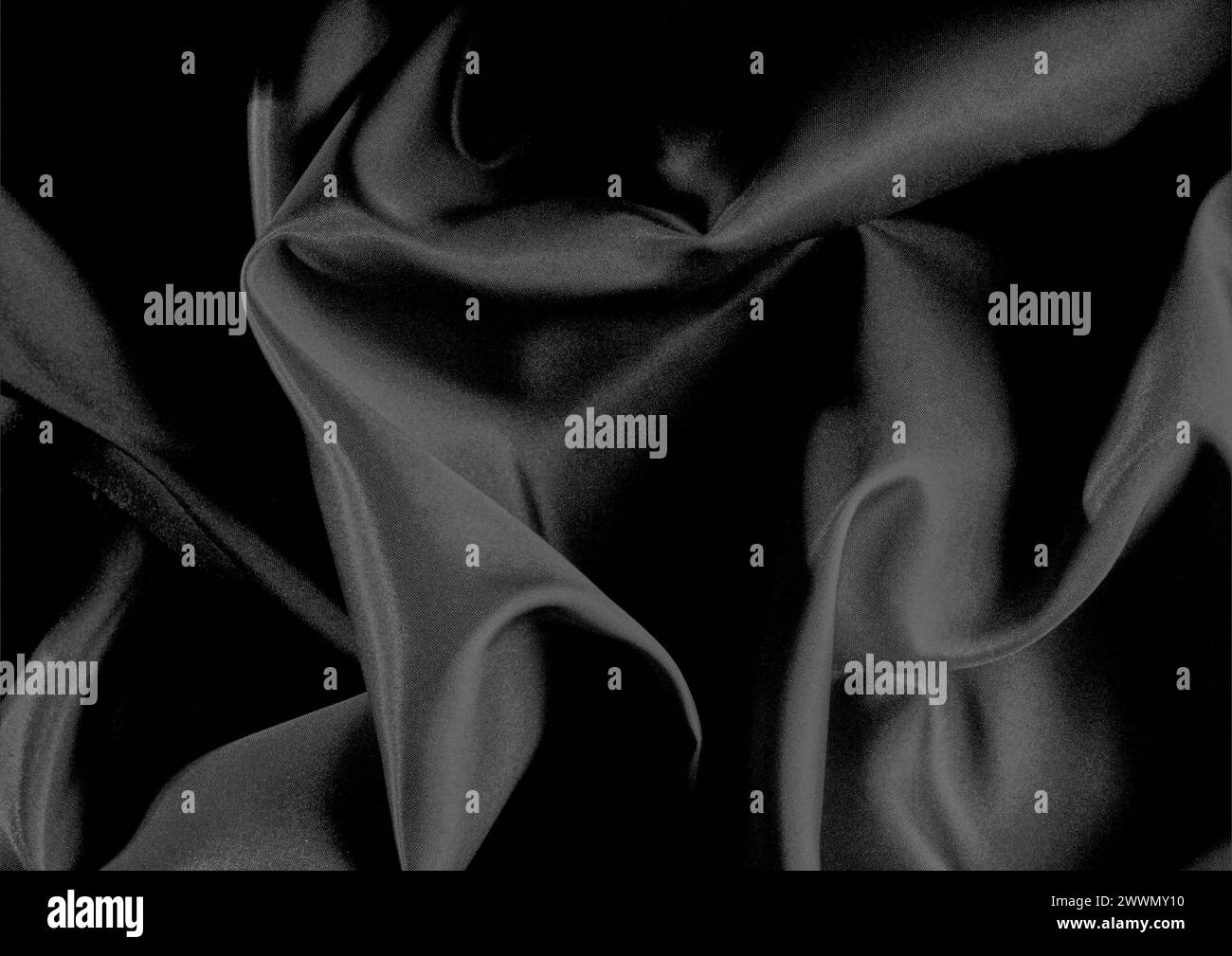 Black and white cloth pattern close view, textile material background ...