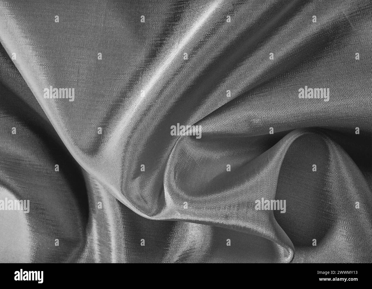 Black and white cloth pattern close view, textile material background ...