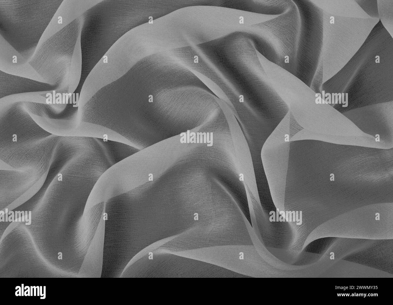 Black and white cloth pattern close view, textile material background ...