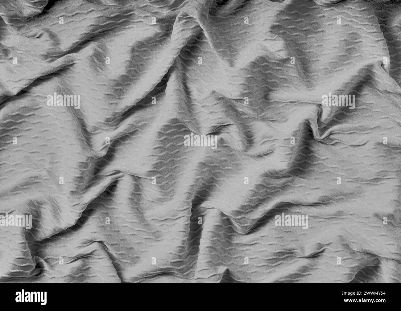 Black and white cloth pattern close view, textile material background ...