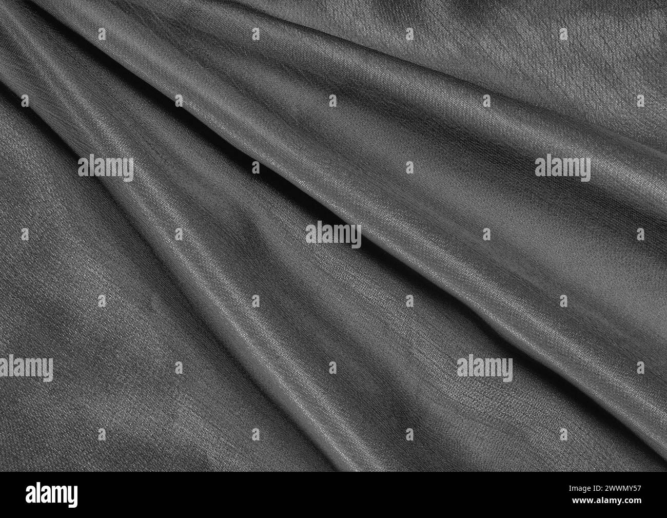 Black and white cloth pattern close view, textile material background ...
