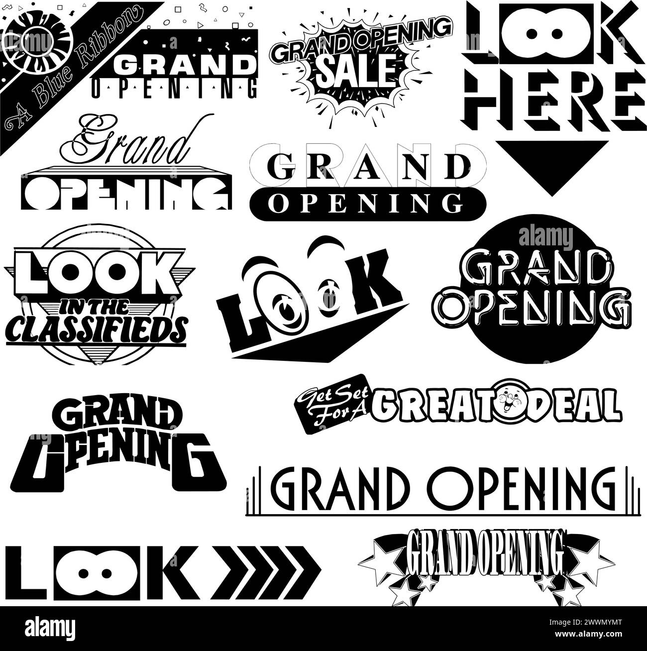 Sales labels icons set, marketing vector pictograms collection Stock ...