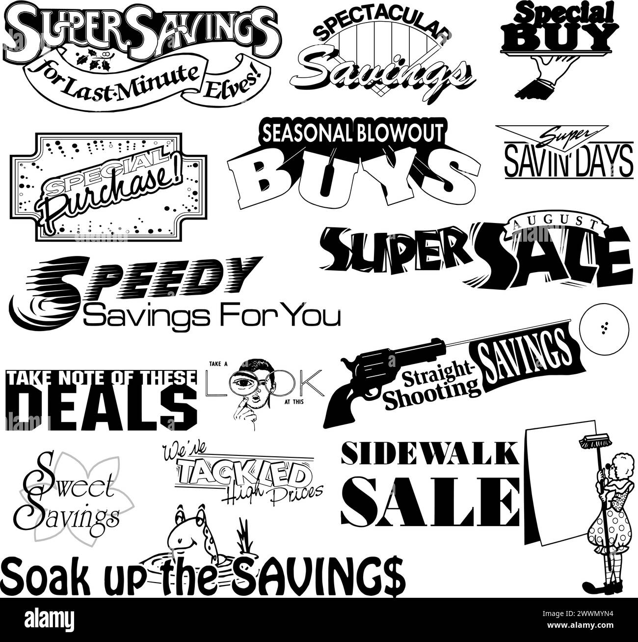 Sales labels icons set, marketing vector pictograms collection Stock ...