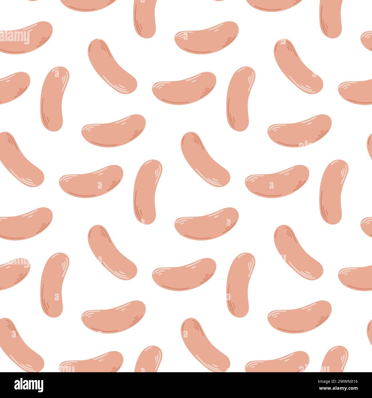 Cooked sausage cutout Stock Vector Images - Alamy