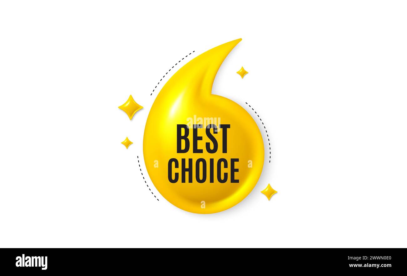 Best choice tag. Special offer sale sign. Offer 3d quotation banner ...
