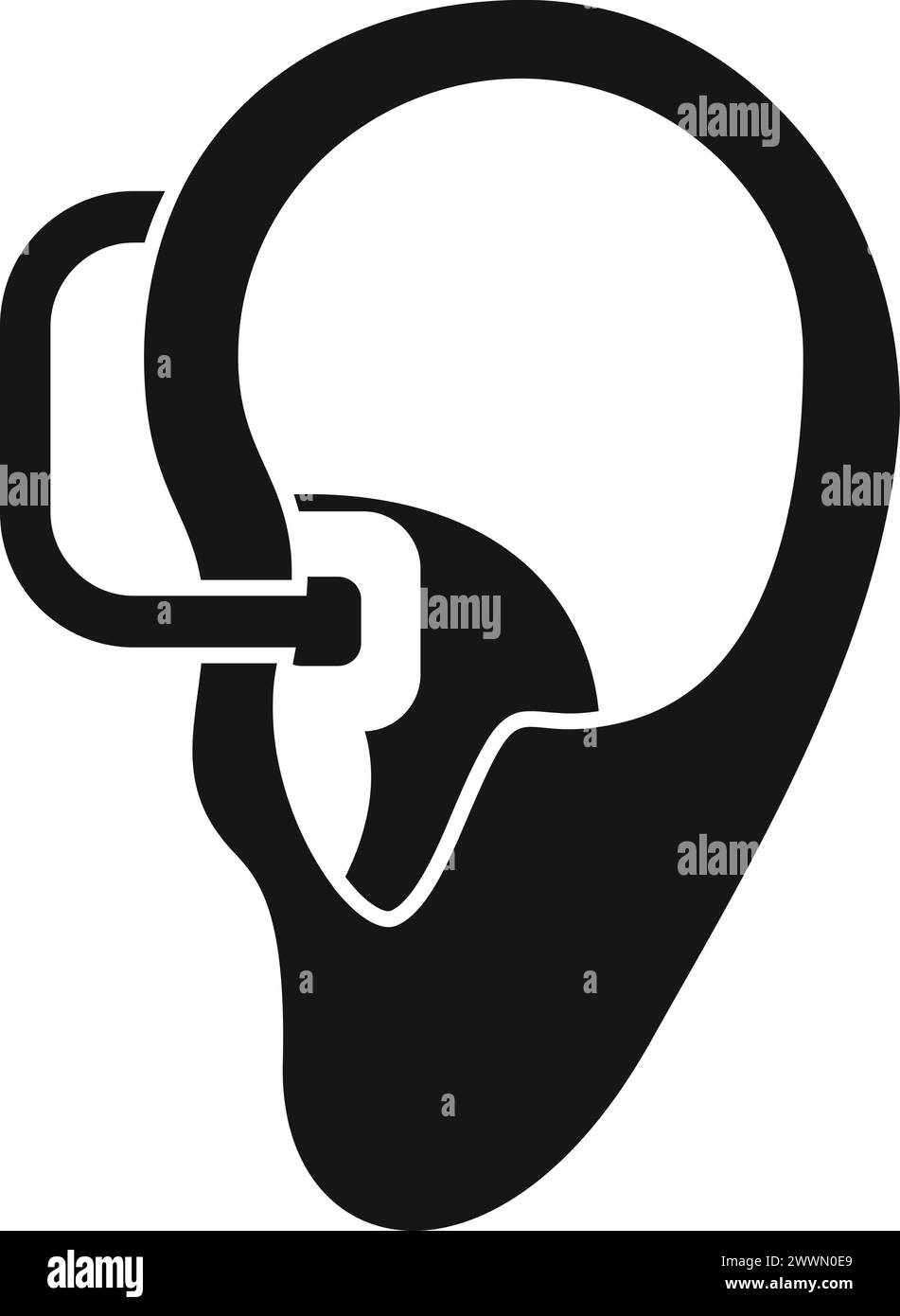 Device deafness icon simple vector. Implant audiology. Hearing aid tool ...