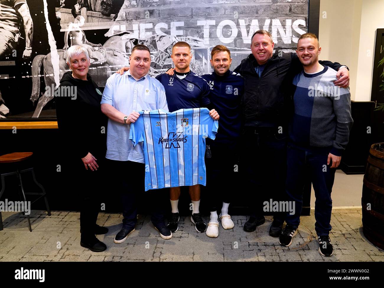 Coventry City's Jake Bidwell (left) and Matthew Godden ahead of a ...
