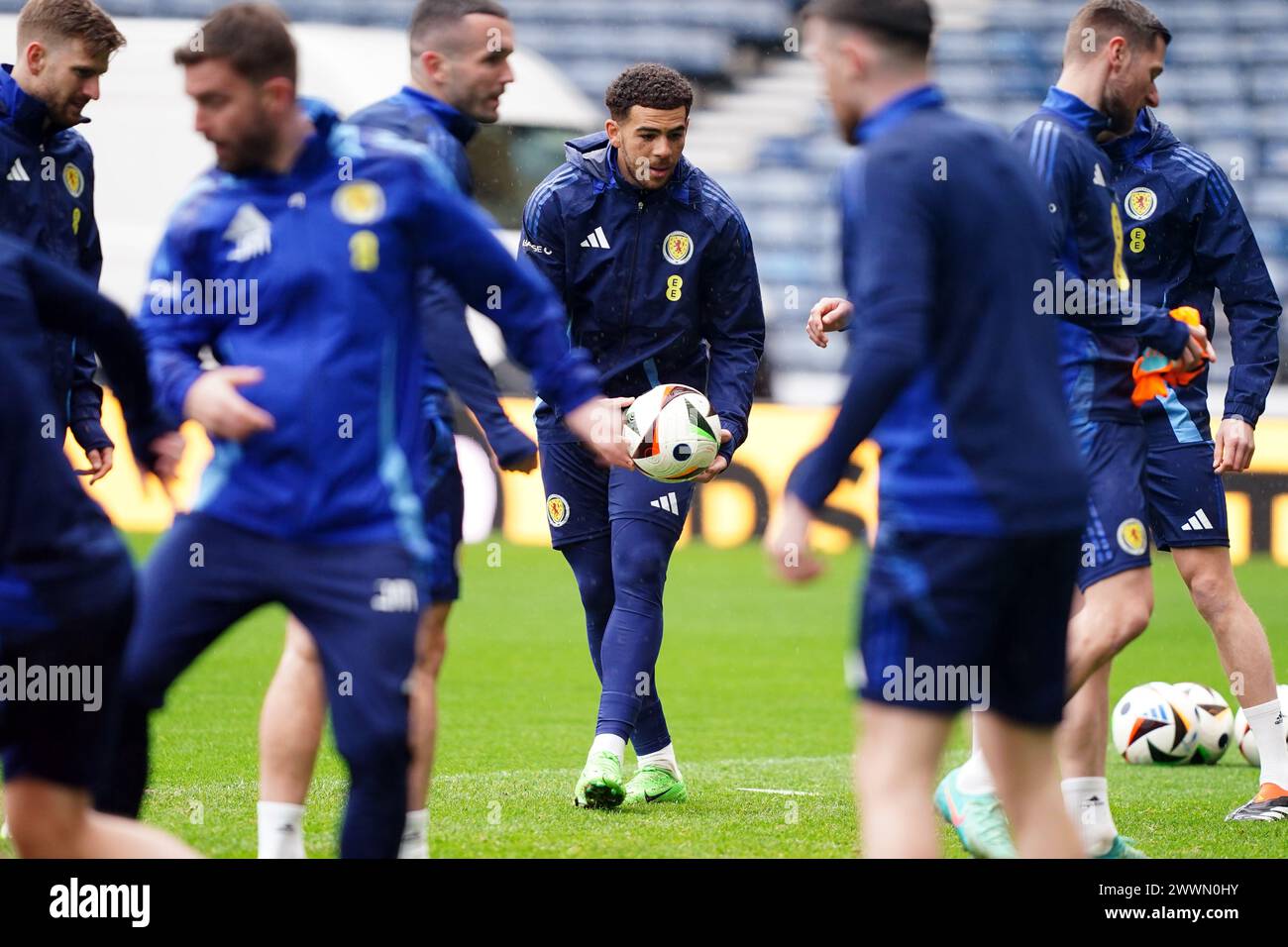 Scotland's Che Adams during a training session at Hampden Park, Glasgow ...