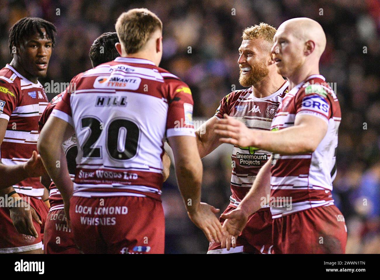Wigan, England - 22nd March 2024 Luke Thompson of Wigan Warriors. Rugby ...