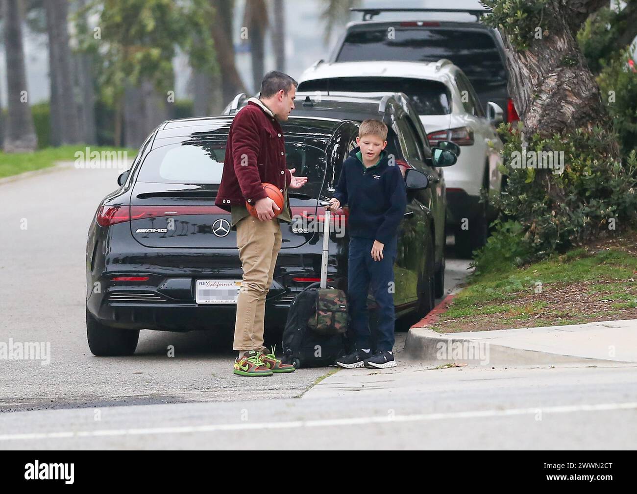 Ben Affleck is seen out with son Samuel in Los Angeles, California ...