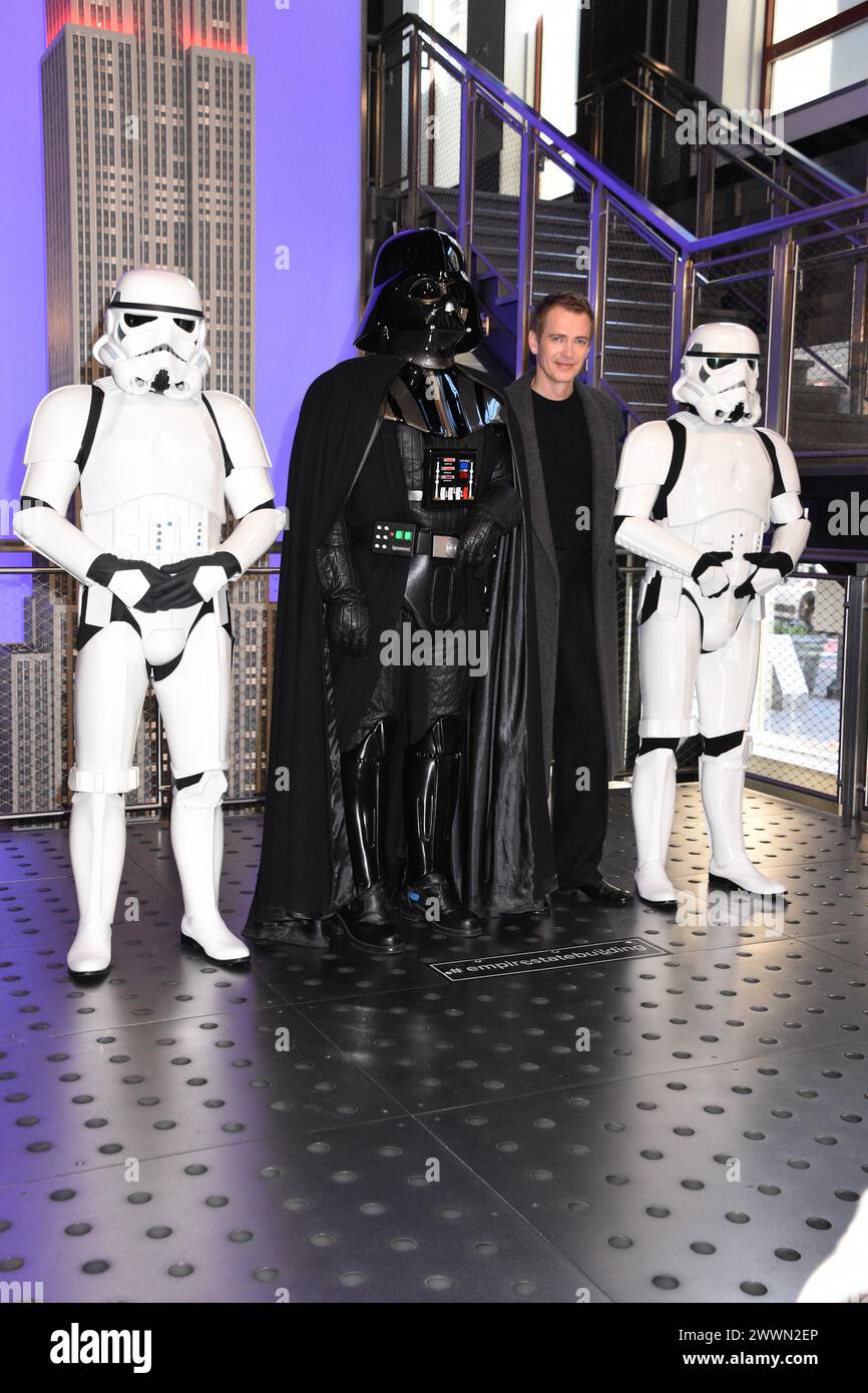 Hayden Christensen lights the Empire State Building to celebrate March ...