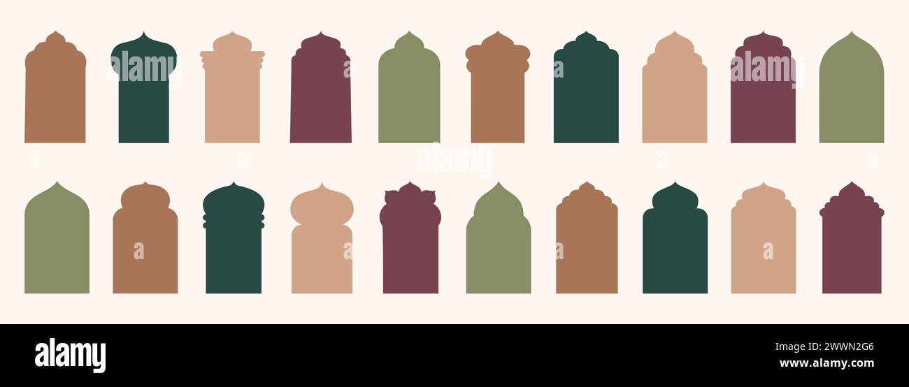 Shape Islamic arch, door, portal, window silhouette Arabic arch ...