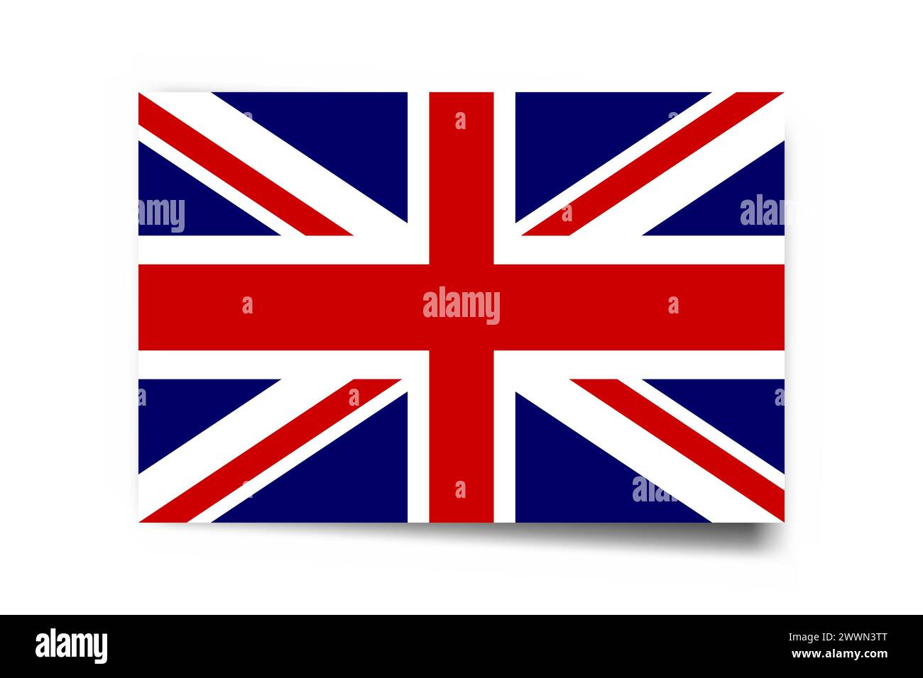 United Kingdom of Great Britain and Northern Ireland flag - rectangle ...