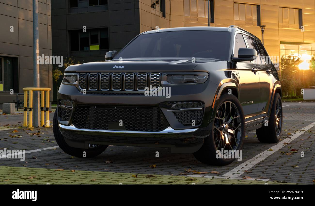 Jeep Grand Cherokee 4xe hybrid with legendary four-wheel drive Stock ...