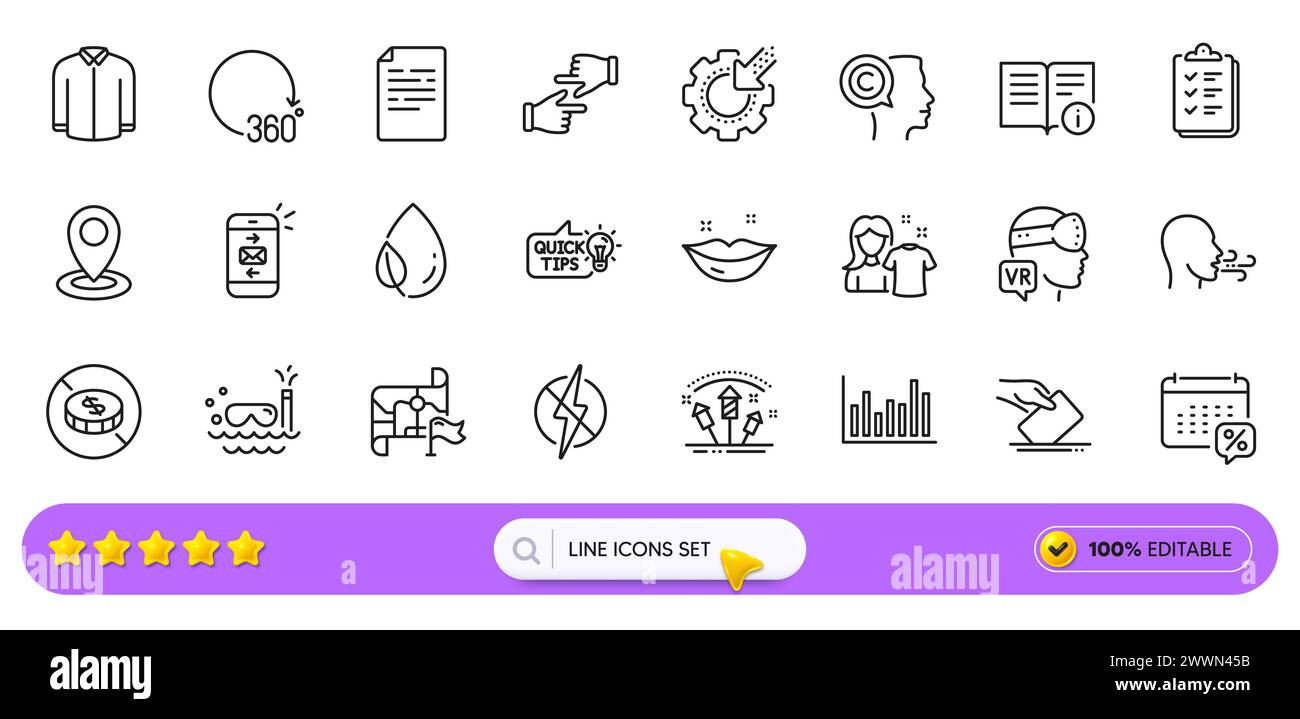 Breathing exercise, Antistatic and Leaf dew line icons for web app ...