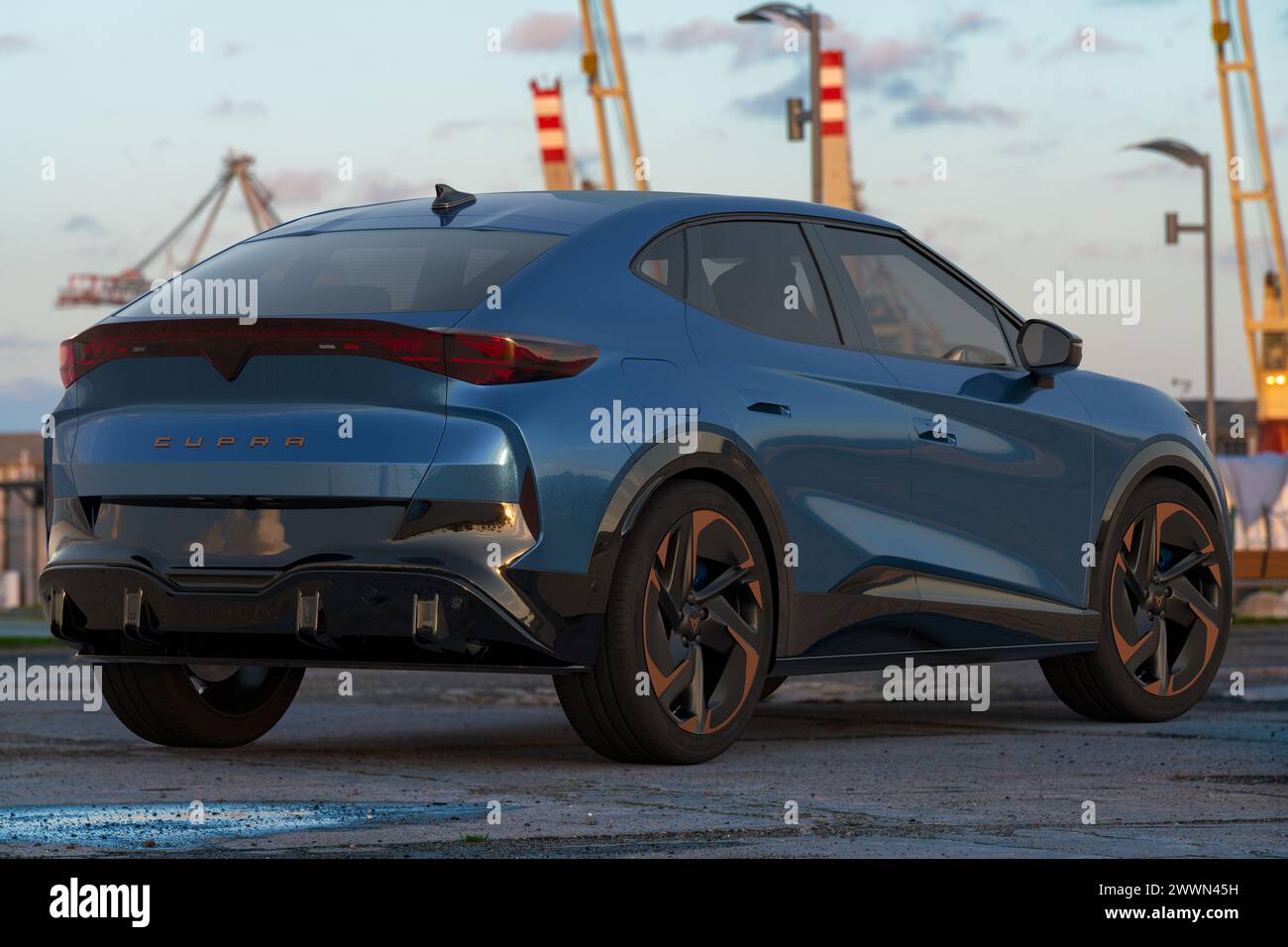 CUPRA Tavascan . New electric SUV coupe Stock Photo - Alamy