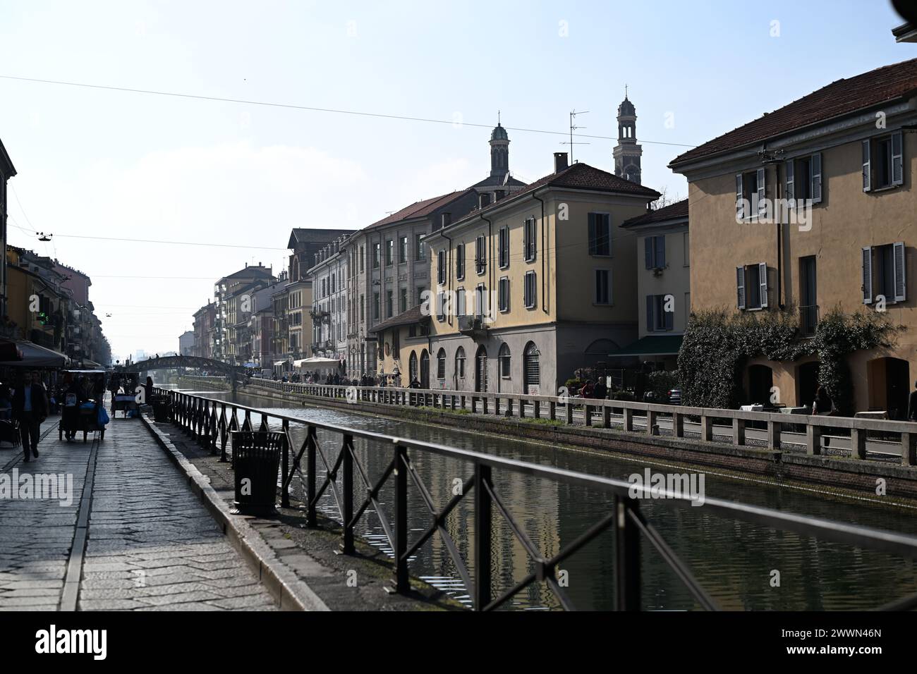 Navigli canal district Milan / Milano - Italy Stock Photo - Alamy