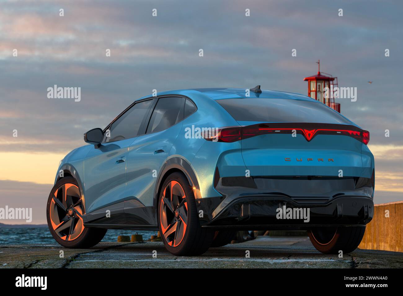 CUPRA Tavascan . New electric SUV coupe Stock Photo - Alamy