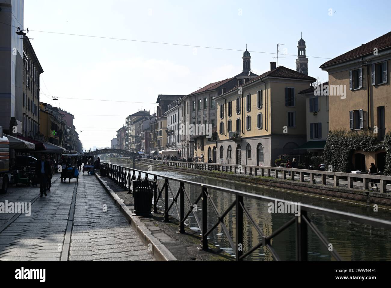 Spring in navigli milan hi-res stock photography and images - Alamy