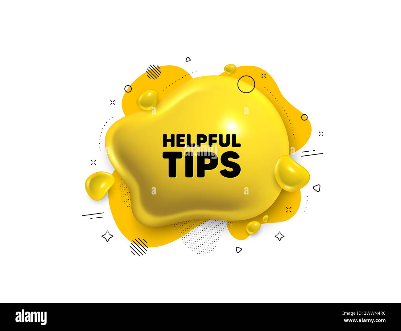 Helpful tips symbol. Education faq sign. Abstract liquid 3d shape ...