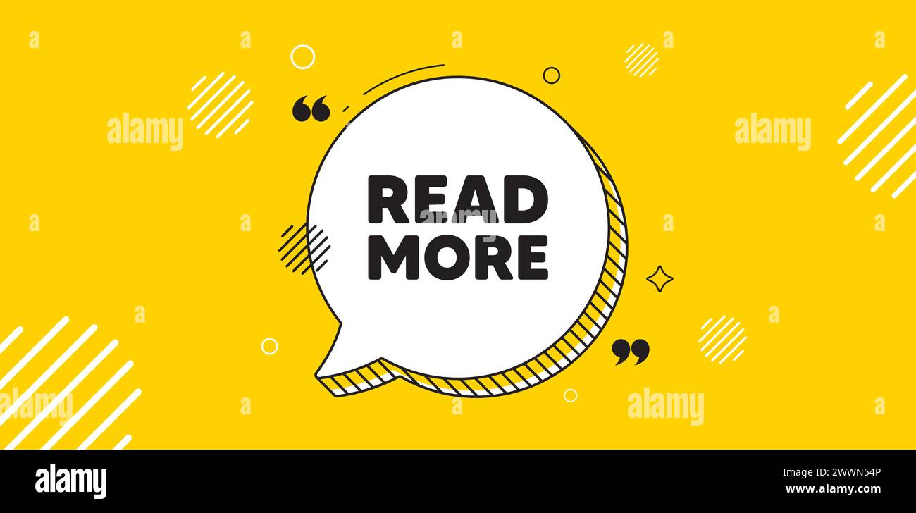 Read More symbol. Navigation sign. Chat speech bubble banner. Vector ...