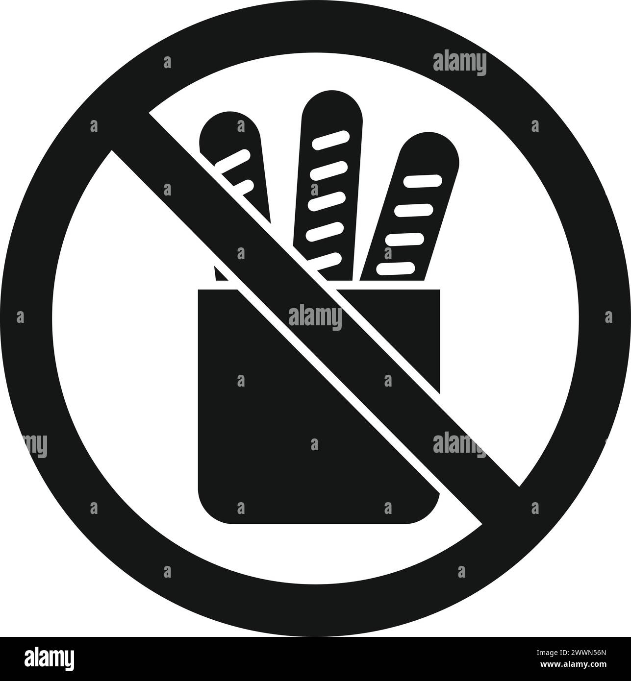 Bread food package icon simple vector. Food organic disease. Human ...