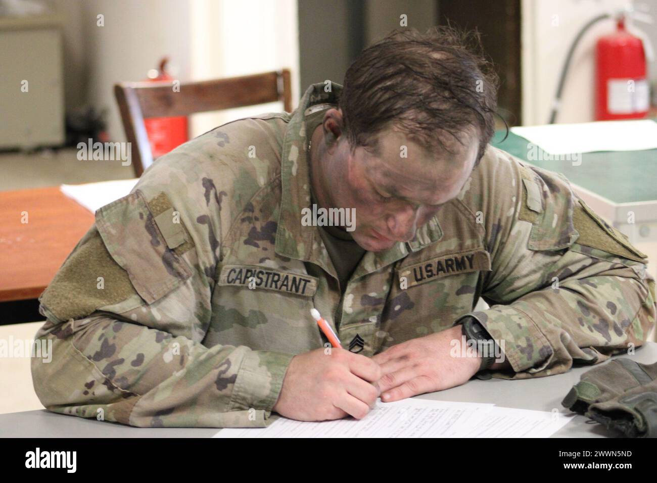 Staff Sgt. Jason Capistrant, a Bradley crewman, representing the 1st ...