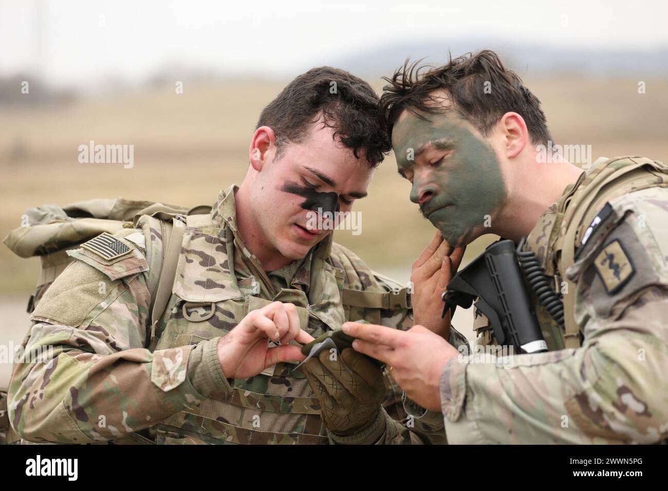 Sgt. Tate Tanner (left) and Sgt. Cooper Meiner (right), both combat ...