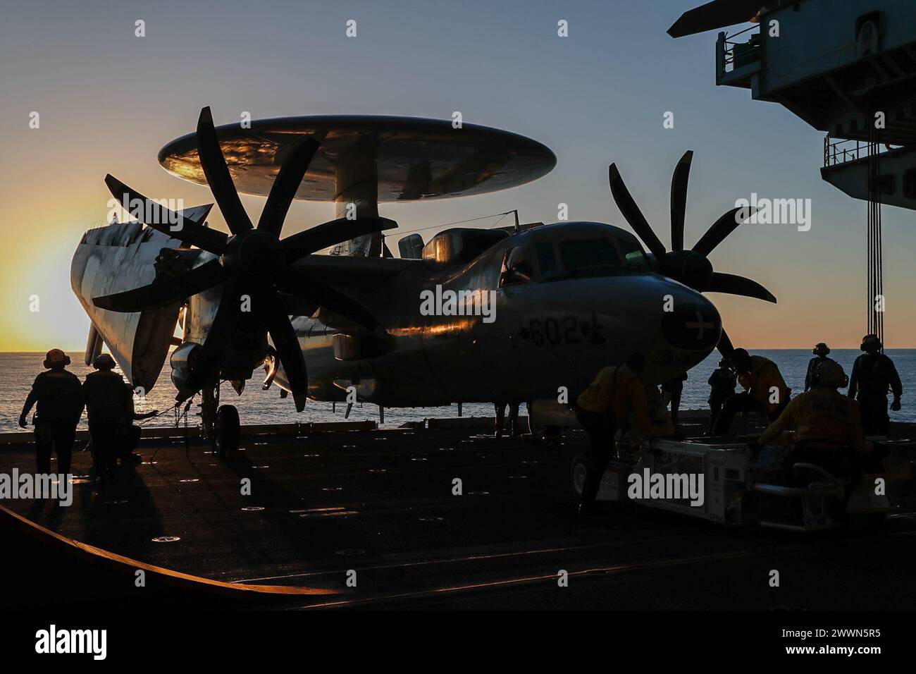 Sailors assigned to air department aboard Nimitz-class aircraft carrier ...