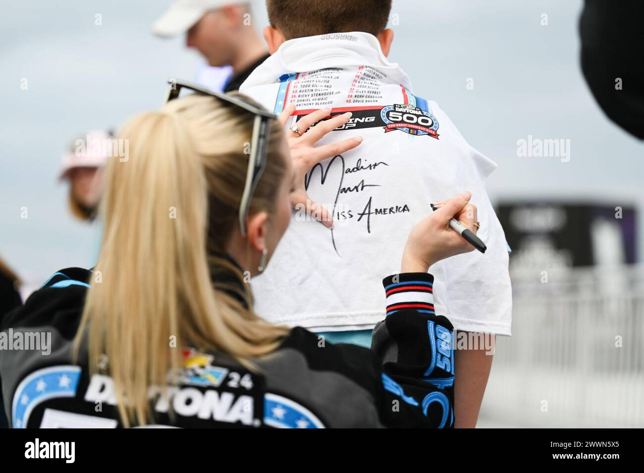 2nd Lt. Madison Marsh, crowned Miss America 2024, meets fans at the ...