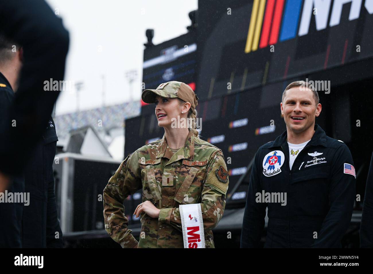 The Thunderbird team greets 2nd Lt. Madison Marsh, recently crowned ...
