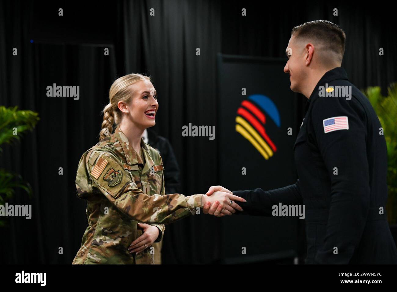 The Thunderbird team greets 2nd Lt. Madison Marsh, recently crowned ...