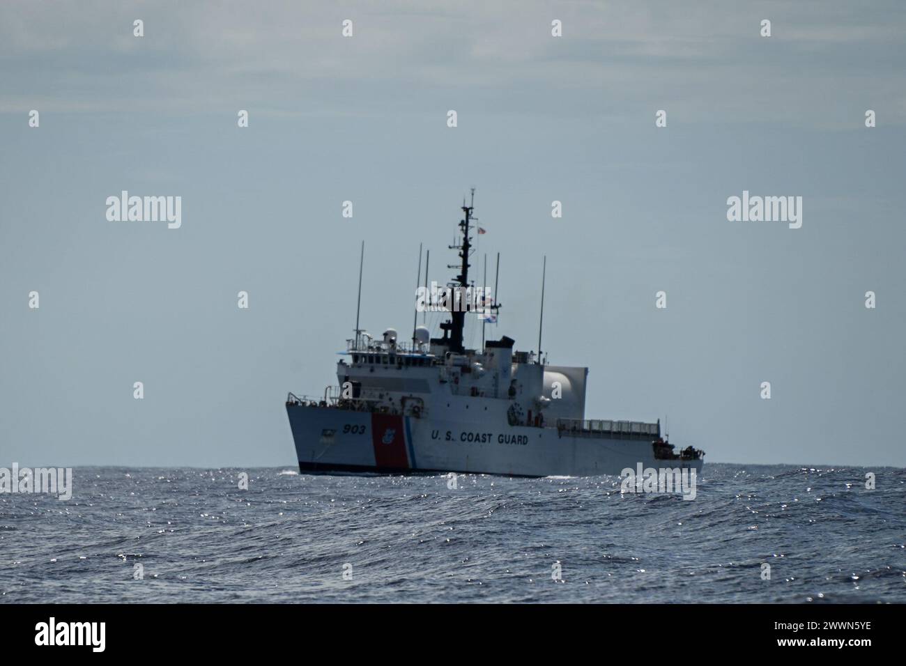 U.S. Coast Guard Cutter Harriet Lane (WMEC 903) and crew conduct an ...