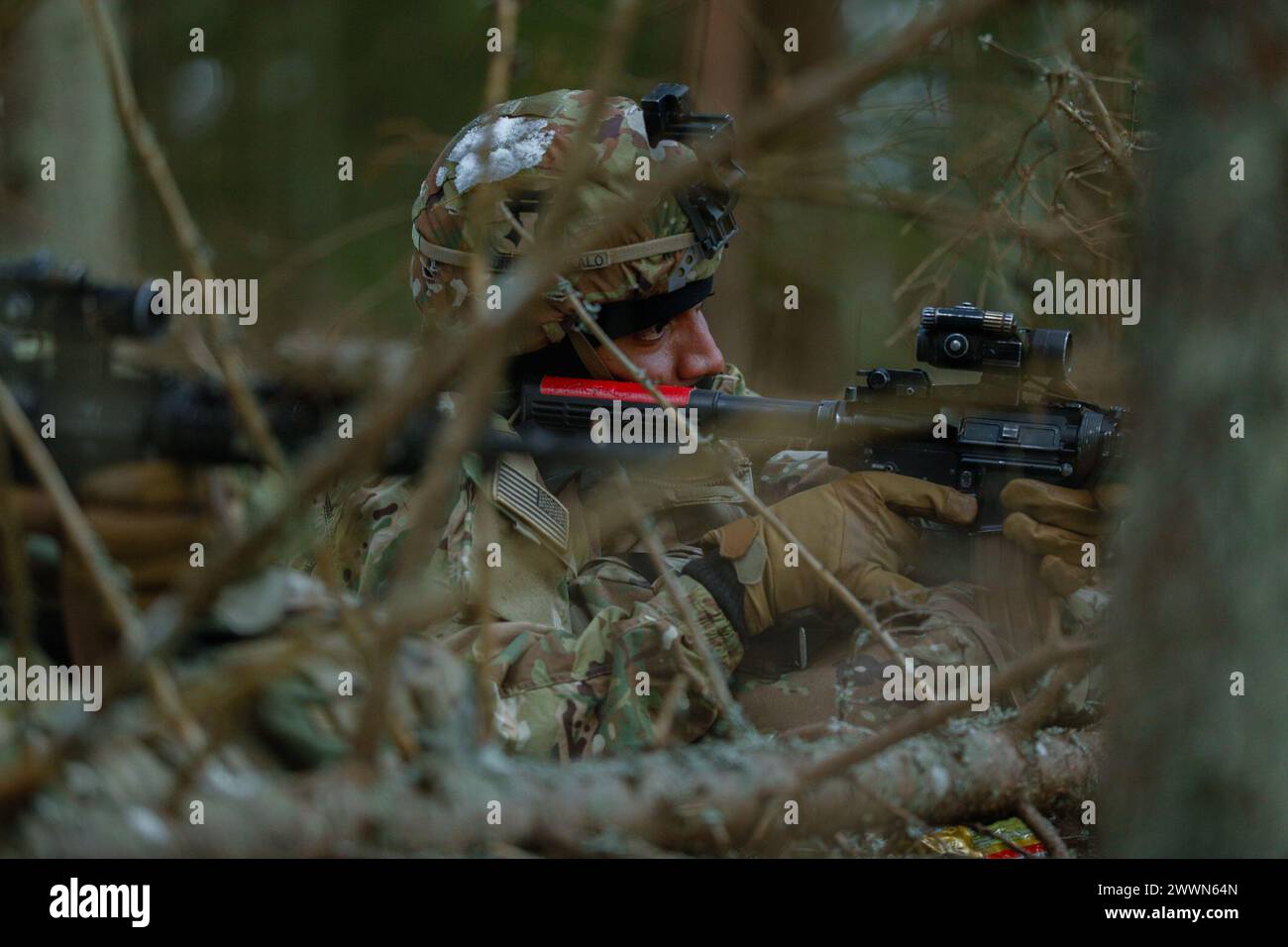 U.S. Army Pfc. Dmani James Bunn-Peapealalo, an infantryman assigned to ...