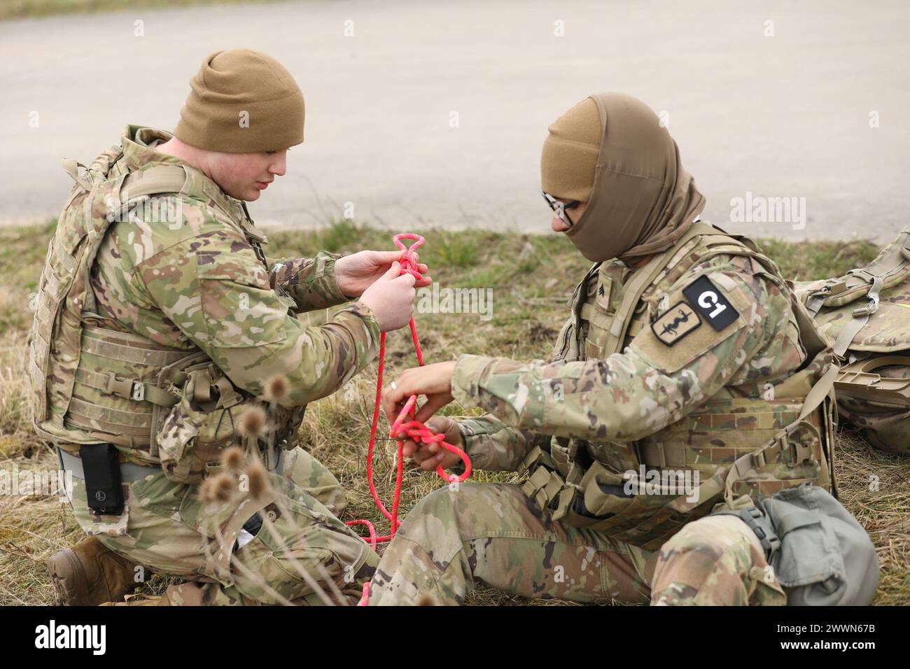 Cpl. Richard Dimacale (left), a veterinary food inspection specialist ...