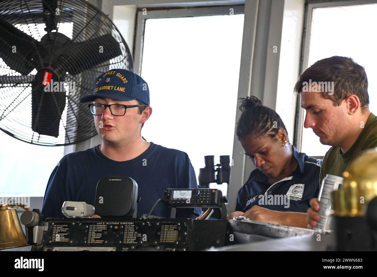 U.S. Coast Guard Petty Officer 3rd Class Dominic Palermo, an operations ...