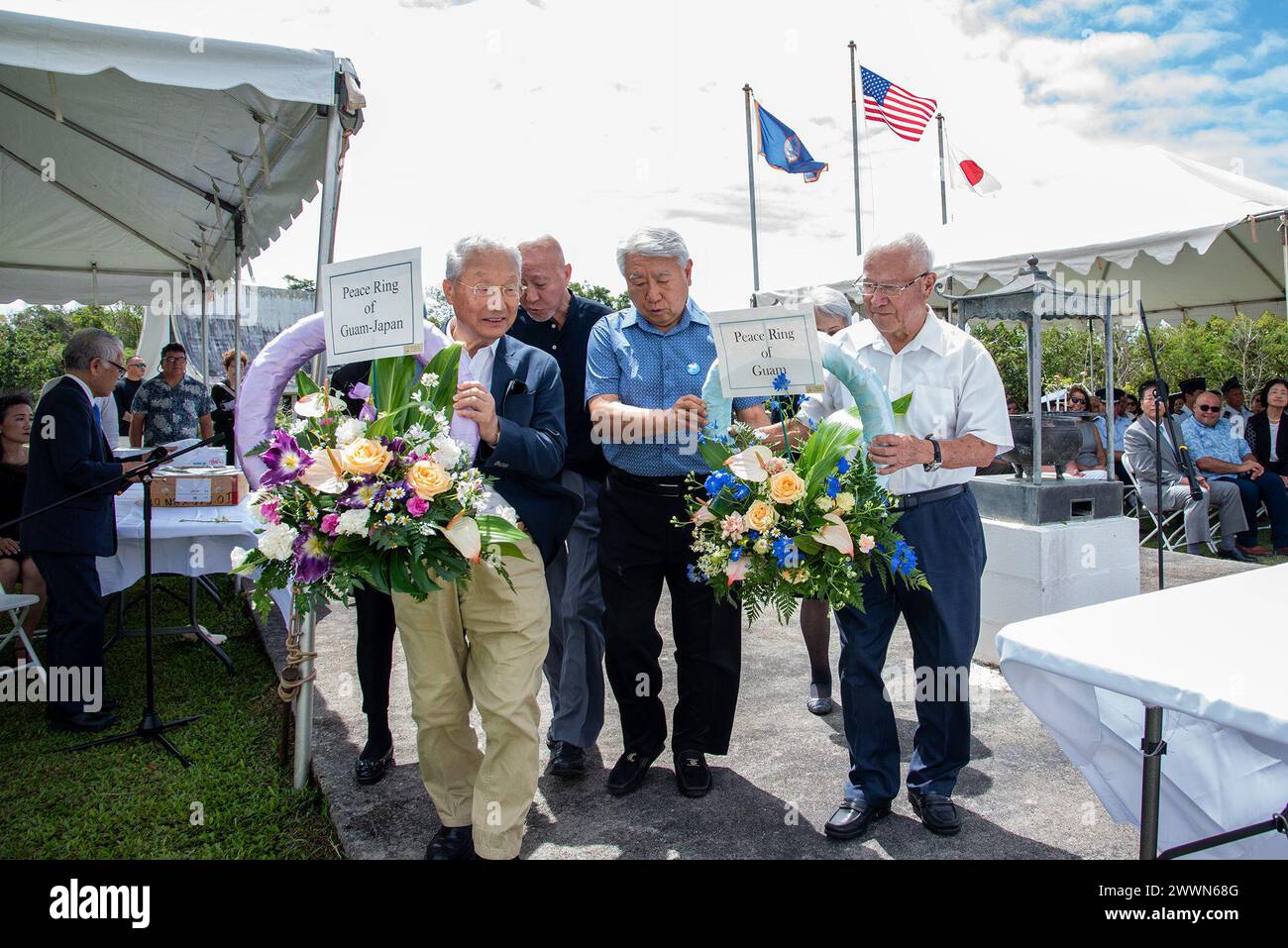 YIGO, Guam (Feb. 24, 2024) - Members of the Peace Ring of Guam Japan ...