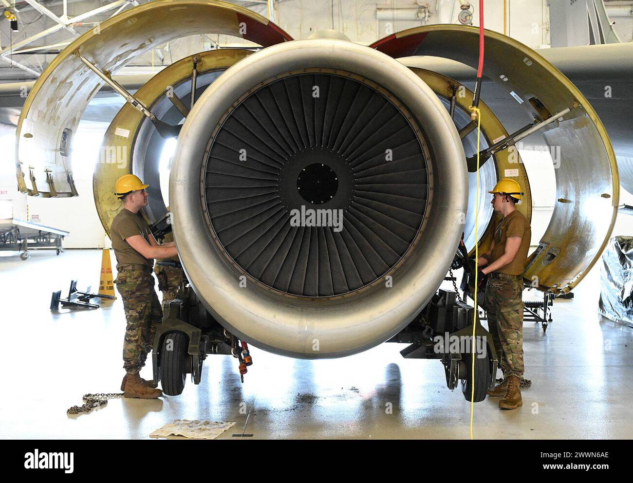 U.S. Air Force Airman 1st Class Sean Langlois, left, and Airman 1st ...