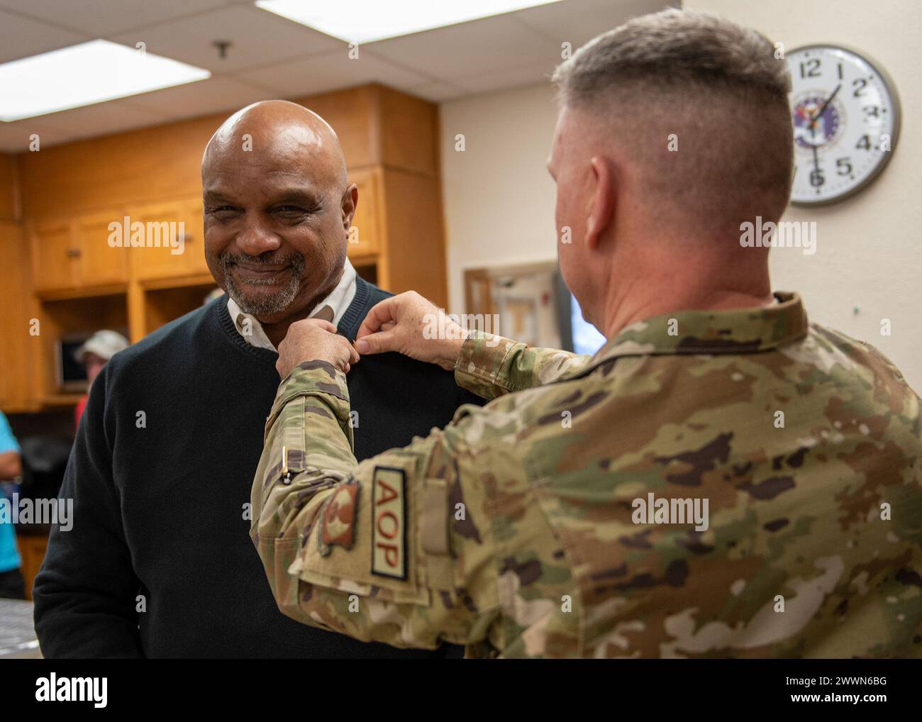 TINKER AIR FORCE BASE, Okla. — Brig. Gen. Brian Moore, right, the ...