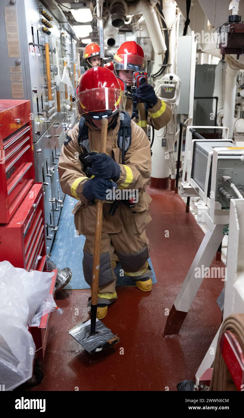 PACIFIC OCEAN (February 13, 2024) — Damage Controlman 3rd Class ...